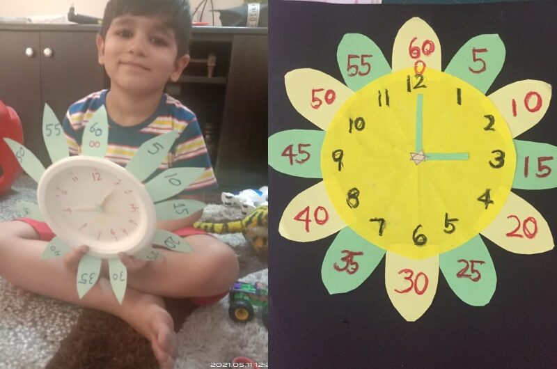 Grade 1 created their own clocks - GD Goenka Global School